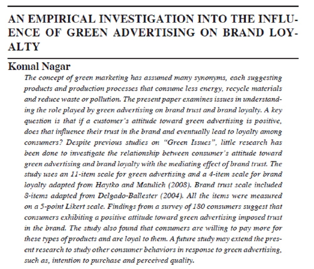 An Empirical Investigation Into The Influence Of Green Advertising On ...